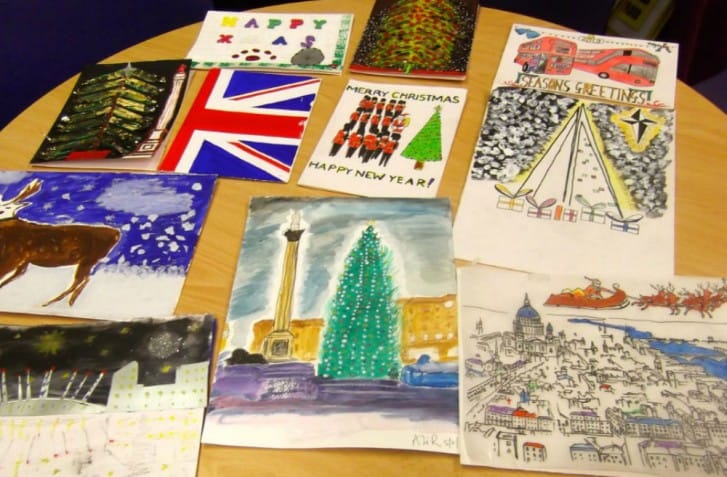 Art students design hotel’s Christmas card - Spitalfields Crypt Trust